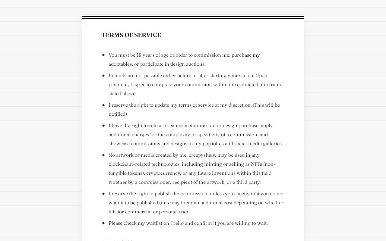 TERMS OF SERVICE